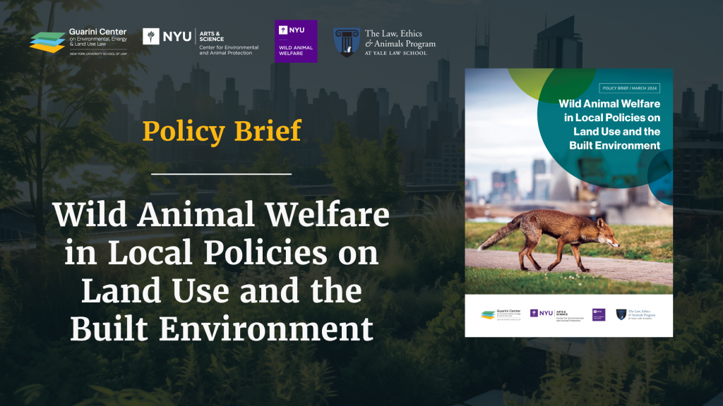 Wild Animal Welfare in Local Policies on Land Use and the Built ...